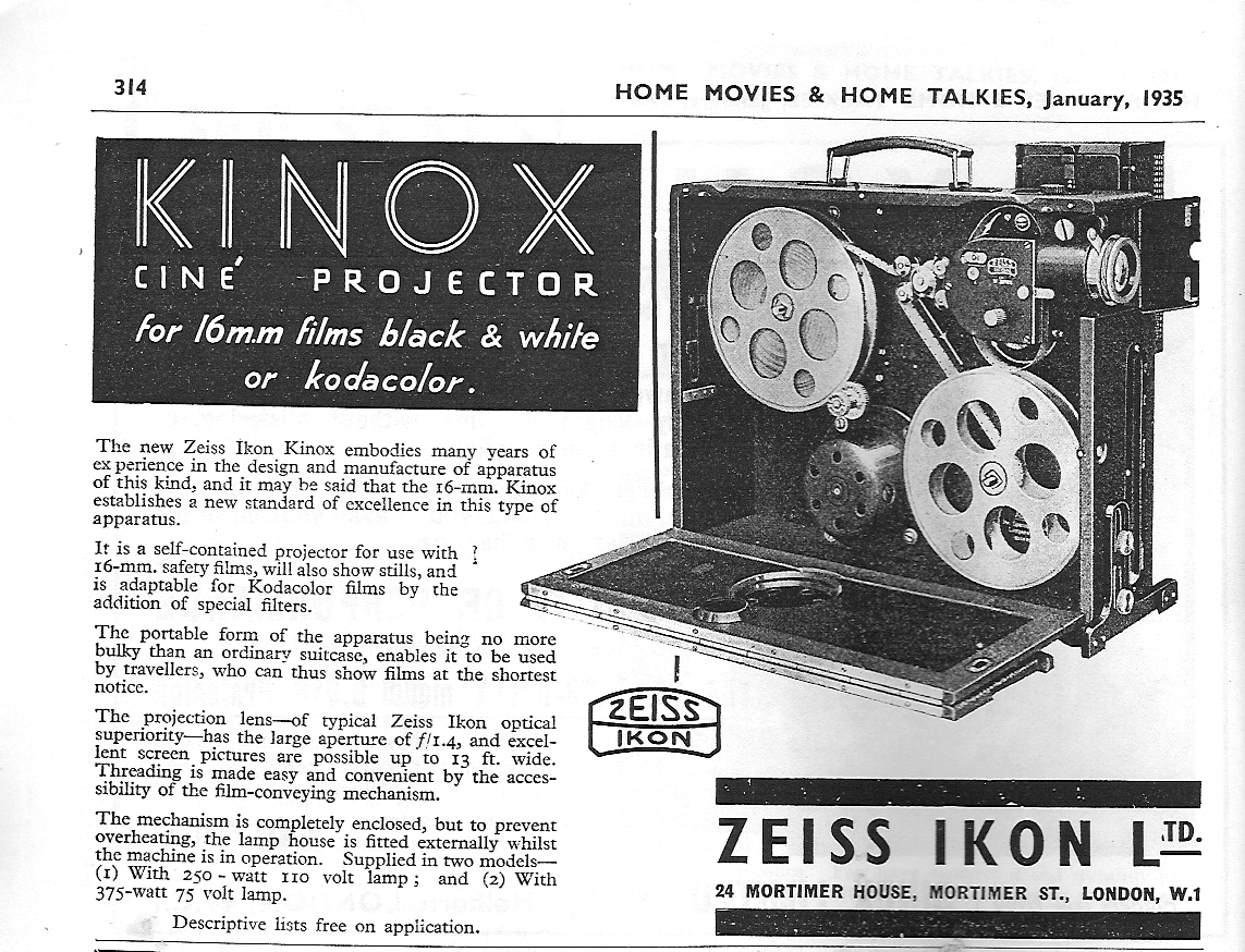 German film projector Zeiss IKON Kinox, 16mm - The Museum of the Polish ...